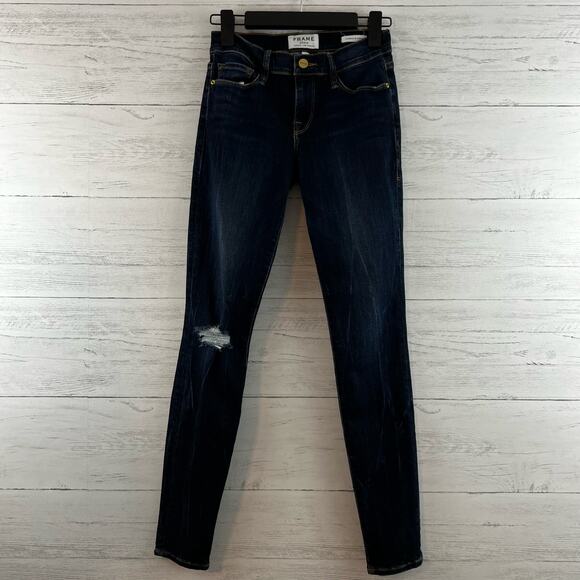 Frame Denim | Jeans | Frame Le Skinny De Jeanne Ripped Knee Skinny ...